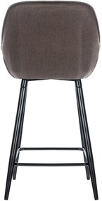 Barová židle Baycliff - látkové čalounění | hnědá
