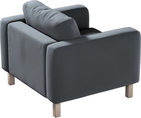 Potah na křeslo IKEA Karlstad, krátký barva šedá látka sametová