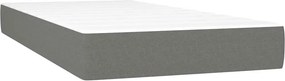 Box spring postel s matrací a LED tmavě šedá 120x190 cm textil 3270247