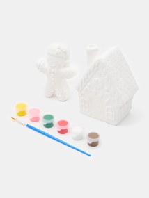 Sinsay - DIY sada na malování sádrových figurek: perníček a domeček - vícebarevná