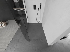 Mexen Kioto, sprchová zástěna Walk-In 80 x 200 cm, 8mm čiré sklo, grafitový profil, 800-080-101-66-06