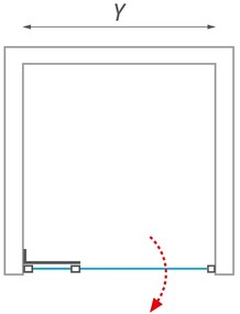 Roth ELEGANT NEO LINE GDO1N+GZN Jednokřídlé sprchové dveře + set profilů GZN 80 cm GDO1N/800_GZN