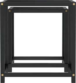 Čajové stolky 2 ks MDF černé 331658
