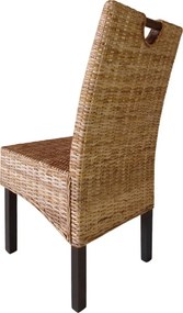 vidaXL Jídelní židle 4 ks ratan kubu a mangovníkové dřevo [274360]