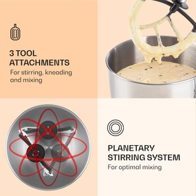 Klarstein Lucia, kuchyňský robot, mixér, mlýnek, 1800 W, 2,7 HP, 5 l, nerezová ocel, bez BPA
