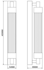 Zuma Line 003064-034732 - LED Nástěnná lampa KALIA LED/8W/230V černá