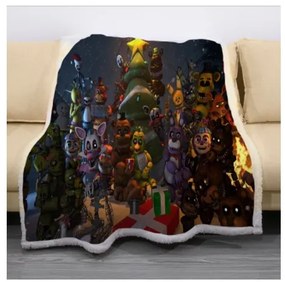 Plyšová deka s 3D potiskem Five Nights at Freddys Variace: 17, Velikost: 150 x 200 cm