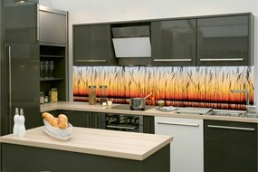 DIMEX | Fototapeta do kuchyně Západ slunce KI-260-129 | 260 x 60 cm | červená, žlutá, oranžová