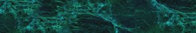 DIMEX | Fototapeta do kuchyně Tmavě zelená mramorová textura KI-350-281 | 350 x 60 cm | zelená