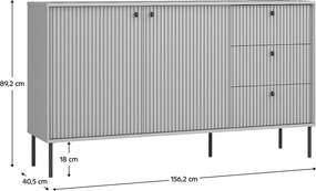 Komoda ARIS 2D3S, šedá