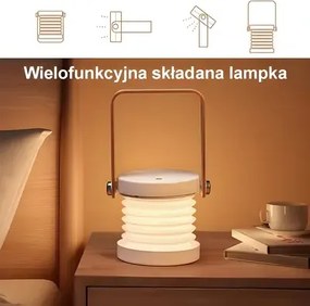 USAMS US-ZB249 bílá / LED lampička / 1200 mAh / USB-C / 360° otočení