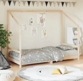 vidaXL Dětská postel 90 x 200 cm masivní borové dřevo [835705] Barva: Přírodní