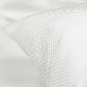 Saténové povlečení Kostička 3mm - bílá Velikost: 140 x 200 + 70 x 90