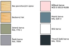 Dětská postel z masivu BOX model 10 - 160x80 cm