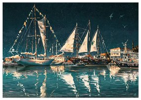 Obraz Canvas 60x80 ST658 Night Ships CA-13935