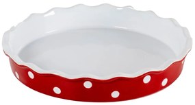 Keramická forma na koláč červená 30 cm (ISABELLE ROSE)