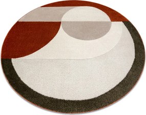 Koberec DUNE 8088 krémový / terakota kruh