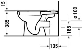 Duravit D-Code - WC kombi mísa, rovný odpad 21110900002