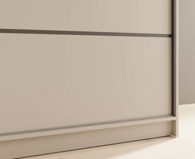 Posuvná skříň s zrcadlem Nico 180 kašmír