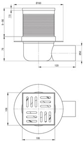 Deante Point drain - grid
