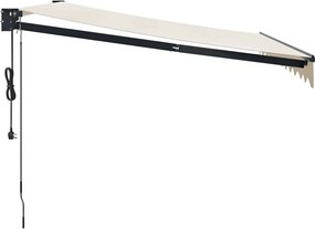Automatická zatahovací markýza krémová 3,5 x 2,5 m 3154502
