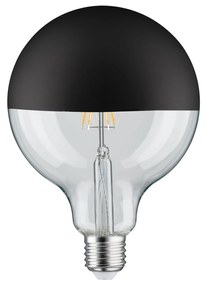 Paulmann 28679 LED žárovka s matně černým vrchlíkem, 6,5W LED 2700K E27 stmívatelná, výška 17,4cm
