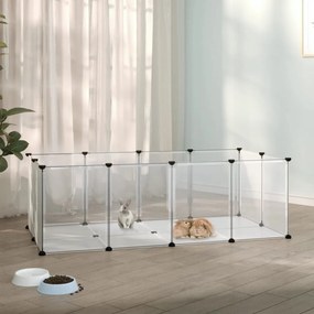 Klec pro malá zvířata průhledná 144 x 74 x 46,5 cm PP a ocel 340572