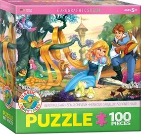 EUROGRAPHICS Puzzle Princezna s nádhernými vlasy / 100 dílků / od 5 le