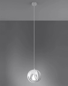 Závěsné svítidlo Tulos 1, 1x bílé kovové stínítko