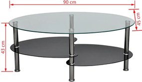 Konferenční stolek s exkluzivním tříúrovňovým designem, černý 240509