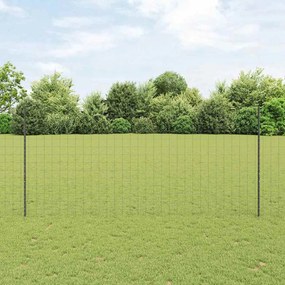Euro plot s pilotem 10 x 1,4 m Ocel potažená PVC Šedá Síťovina 3336091