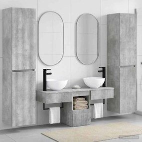 Sada koupelnového nábytku 5 ks Betonově šedá 33 x 34,5 x 160 cm 3406006