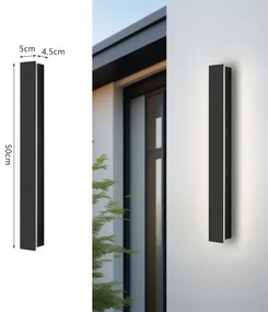Brilagi - LED Venkovní nástěnné svítidlo LINEAR LED/12W/230V 4000K IP65 černá