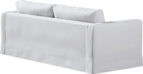 Potah na pohovku IKEA  Karlstad 3-místná, nerozkládací, dlouhý barva bílá látka pletený vzor