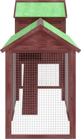 Kurník moka 193 x 65 x 117 cm masivní borové dřevo 172234