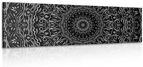 Obraz Mandala ve vintage stylu v černobílém provedení Varianta: 150x50