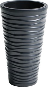 Prosperplast Květináč s vložkou Sand Slim (antracitová, Š 39 x V 75 x H 39 cm)