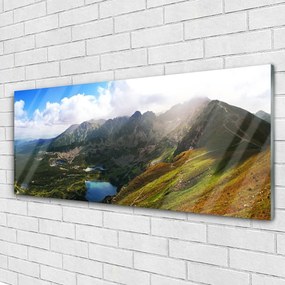 Plexisklo-obraz Hory Louka Krajina 125x50 cm