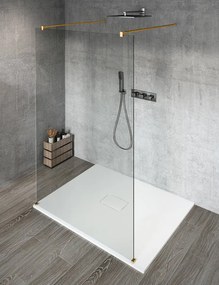 Gelco VARIO GOLD MATT sprchová zástěna 130 x 200 cm jednodílná k instalaci do prostoru čiré sklo zlatá GX1213-02