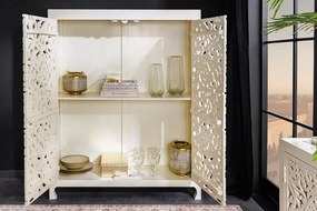 Designová vysoká komoda Felicita 140 cm bílé mango