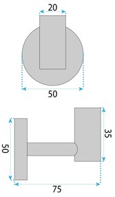 Rea Galo, 1-háček na ručník, 5705 Galo, zlatá matná, REA-88032