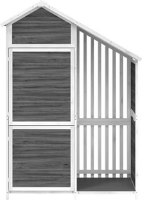 Zahradní přístřešek na nářadí šedý 120 x 53,5 x 170 cm borovice 172247