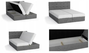Moderní postel 140x200 STIG II s úložným prostorem - antracit