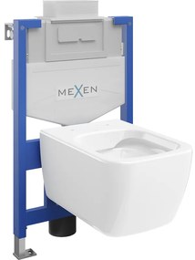 Mexen WC podomítkový set Felix XS-U stojan s WC mísou Stella, Bílá - 6853368XX00