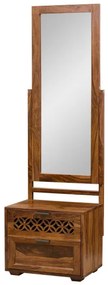 Indický nábytek - Toaletní stolek se zrcadlem Mira 50x175x40 z indického masivu palisandr Only stain