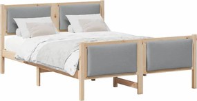 Rám postele s čelo Světle šedá 150 x 200 cm textil 3394258