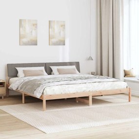 Rám postele Hnědá a taupe 200 x 200 cm Masivní borovicové dřevo 3394351