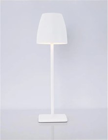 NV 9121911 Venkovní stolní lampa COLT bílý litý hliník a akryl LED 2W 3000K IP54 62st. 5V DC vypínač na těle USB kabel stmívatelné - NOVA LUCE