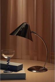 Ocelová stolní lampa s ohybatelnou konstrukcí v leskle stříbrné barvě (výška 40 cm) Nathan – Ellos Home