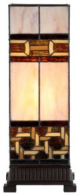 Stolní lampa Tiffany v art deco stylu Malleville – 17x17x44 cm